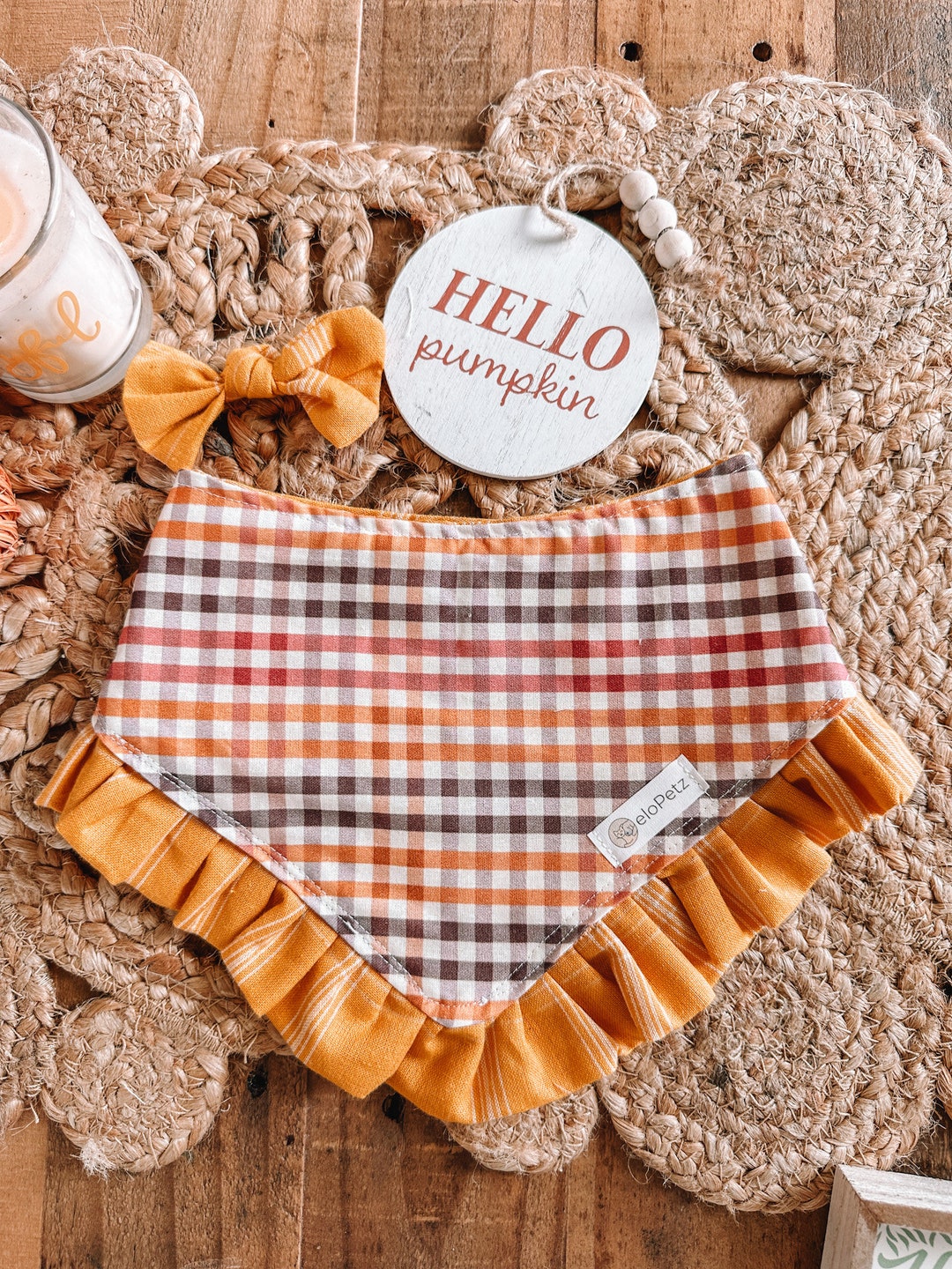 Fall Dog Bandana-cat Bandana-reversible Dog Bandana-personalized ...