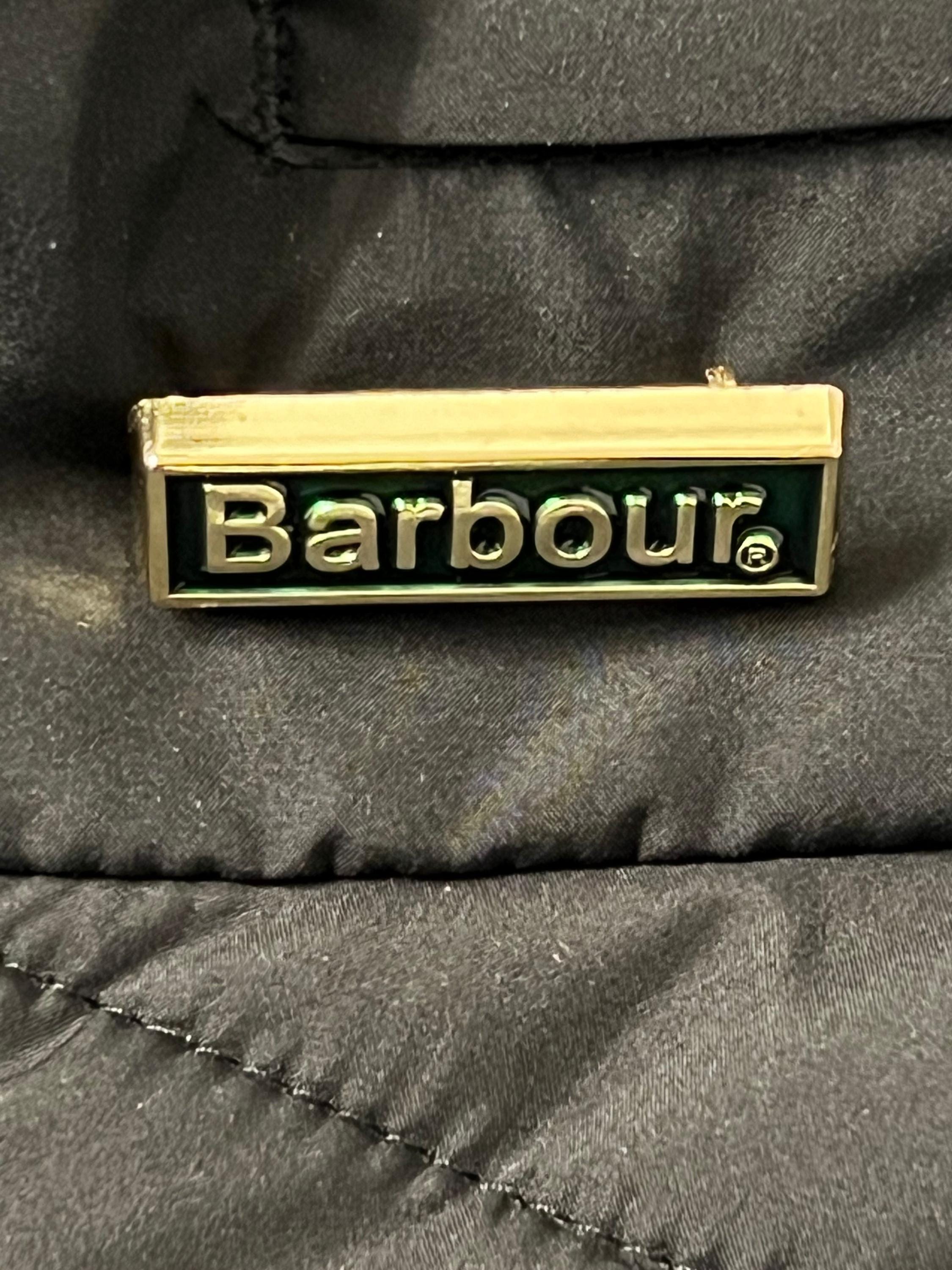 Barbour Pin Badge Enamel Embossed Gold With Dark Green Safety Pin ...