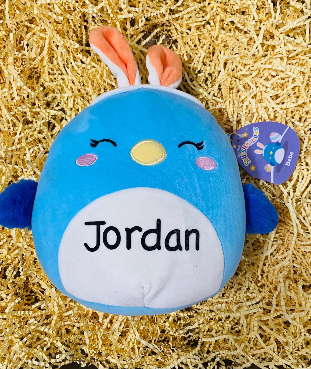 Personalized 8 Bebe Blue Bird Squishmallow Plush Gift Pillow Easter ...