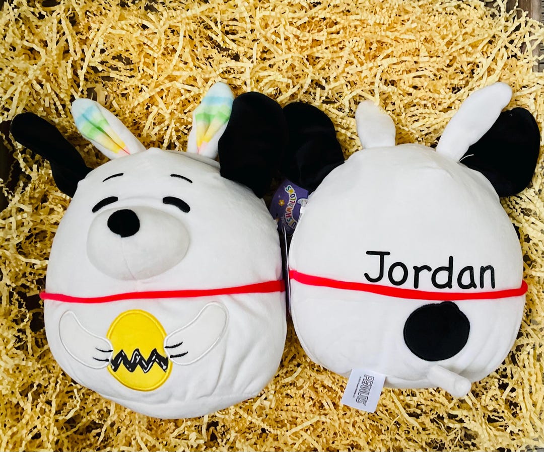 Personalized 8” Peanuts Snoopy Squishmallow Plush Gift Pillow Easter ...