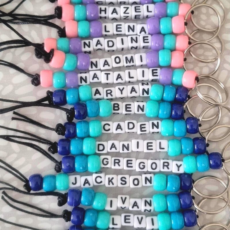 Pony Bead Keychain - Etsy