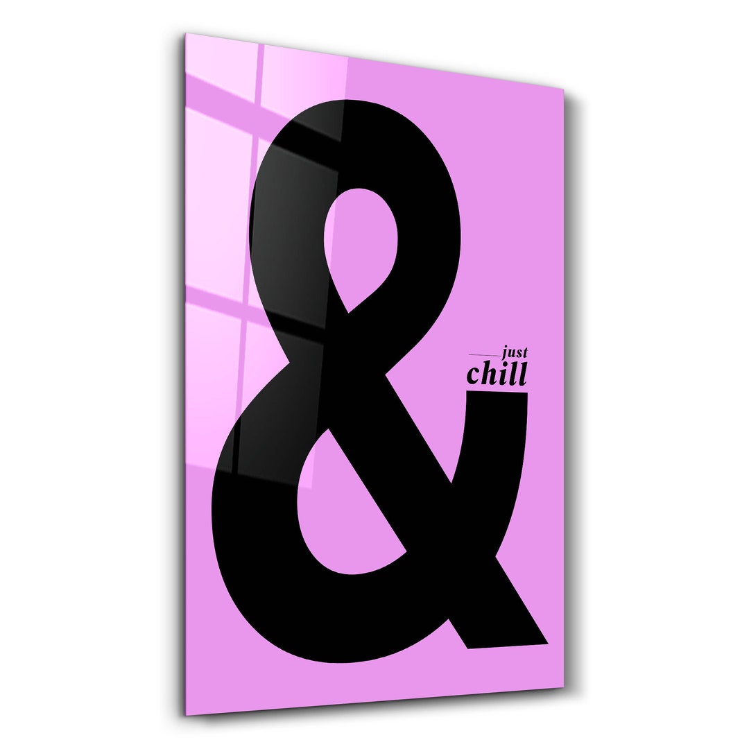 Glass Wall Art - Just Chill Purple and Pink -home Decoration-house ...