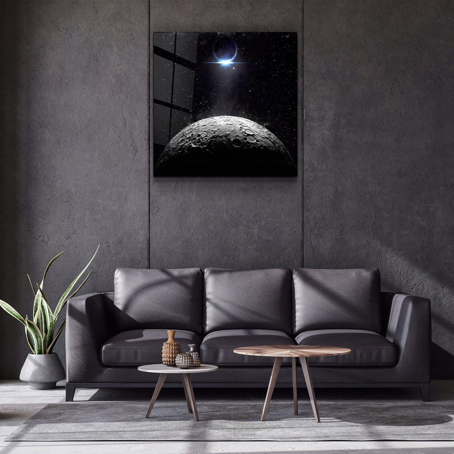 The Moon - Glass Printing Wall Arts - Space - Home Decor - Interior ...