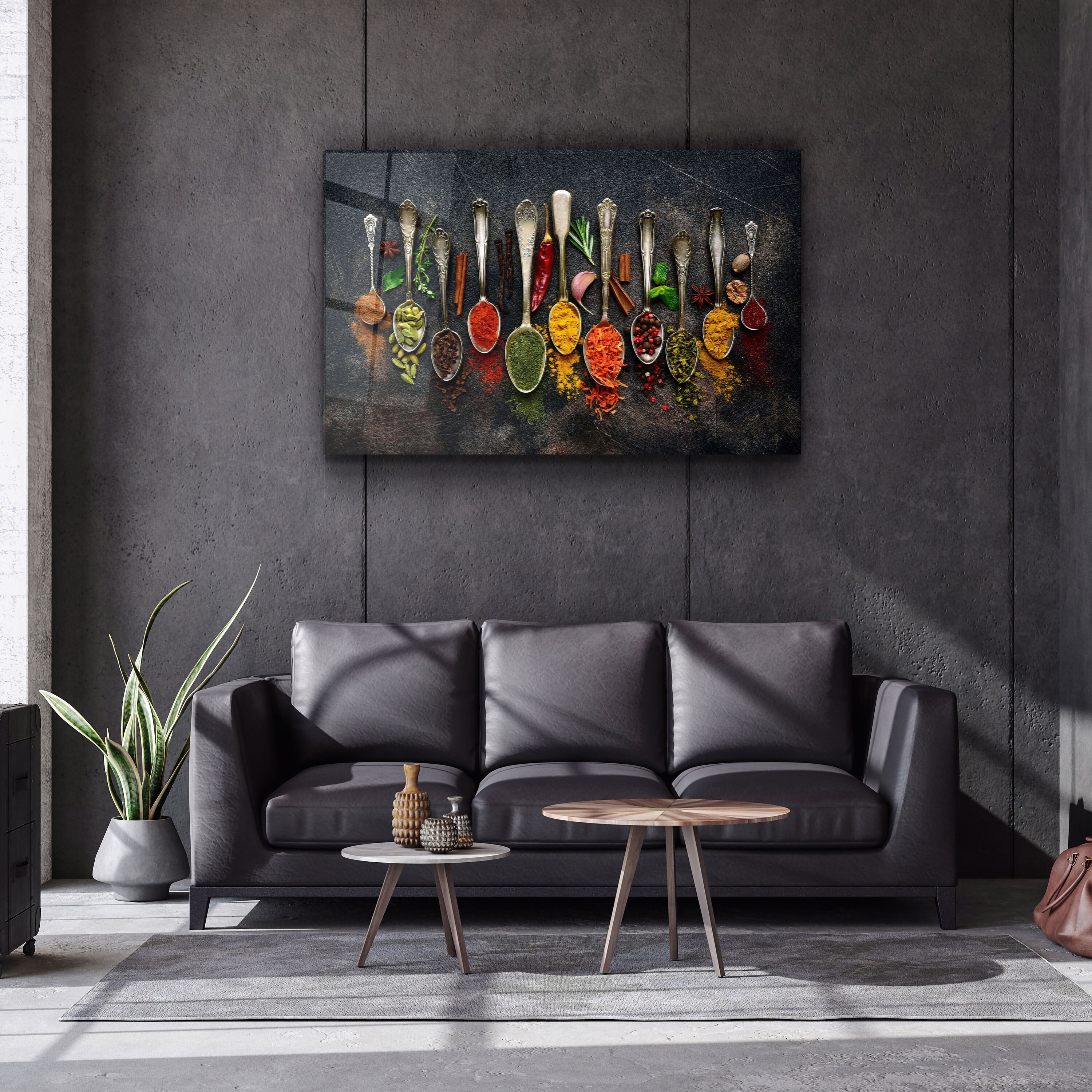 Indian Spices Tempered Glass Wall Art: Kitchen Decor - Etsy