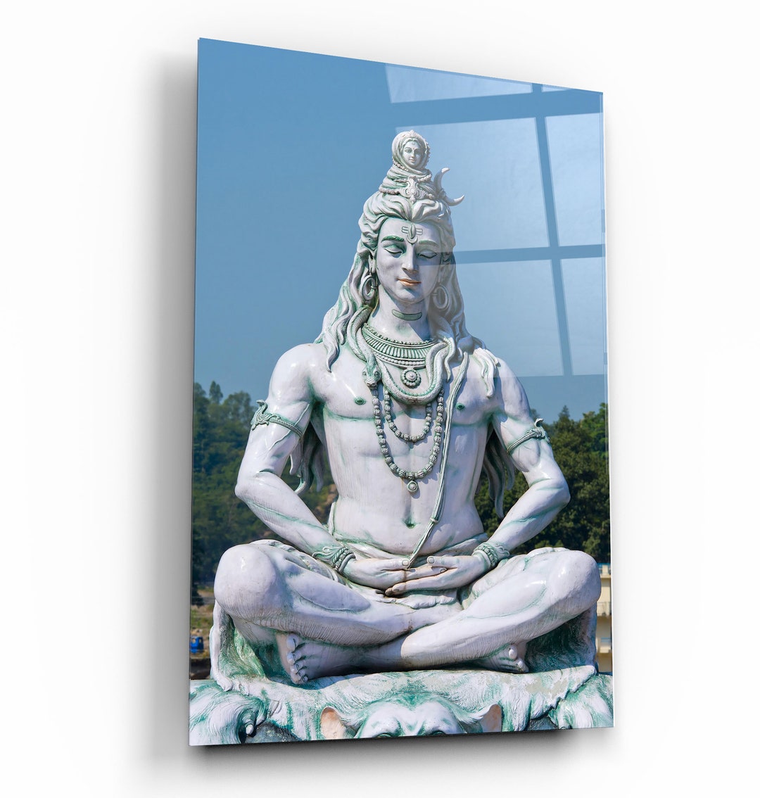 Shiva Sculpture Glass Printing Wall Art Glass Wall Art Home Decoration ...