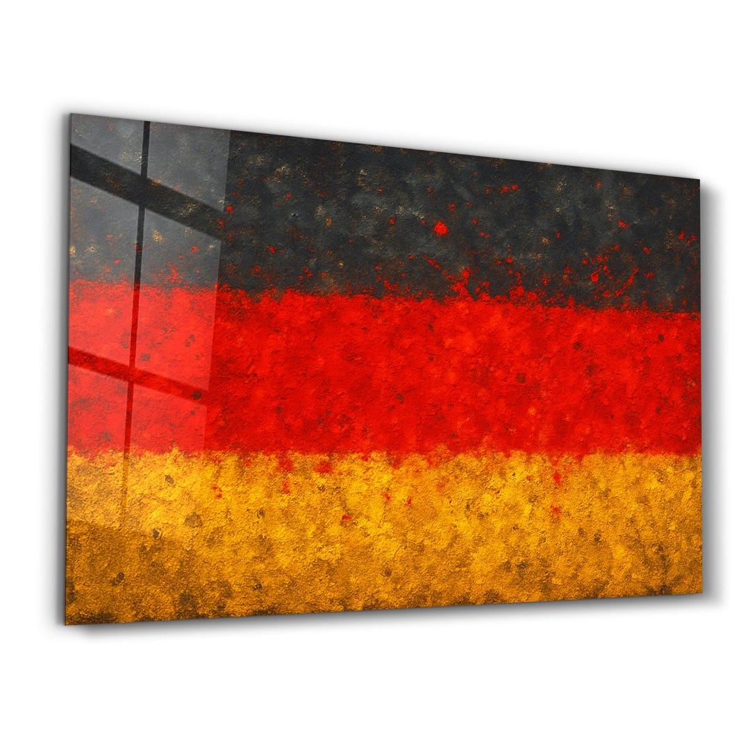 German Flag Splash - Glass Wall Art - Home Decoration - House Warming ...