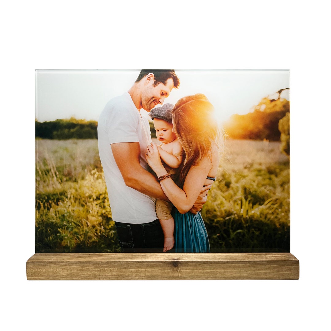 Custom Printing Glass Wall Art With Wooden Stand - Etsy
