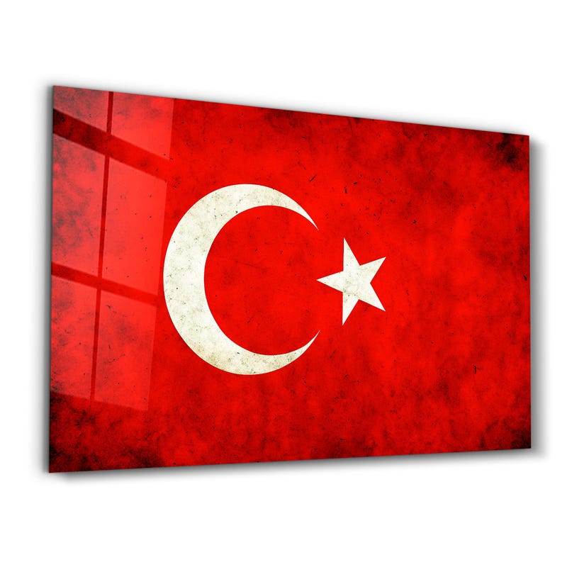 Glass Turkish Flag Decor - Etsy