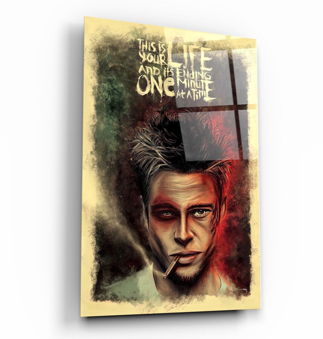 Fight Club Tempered Glass Wall Art: Movie Poster Home Decor - Etsy