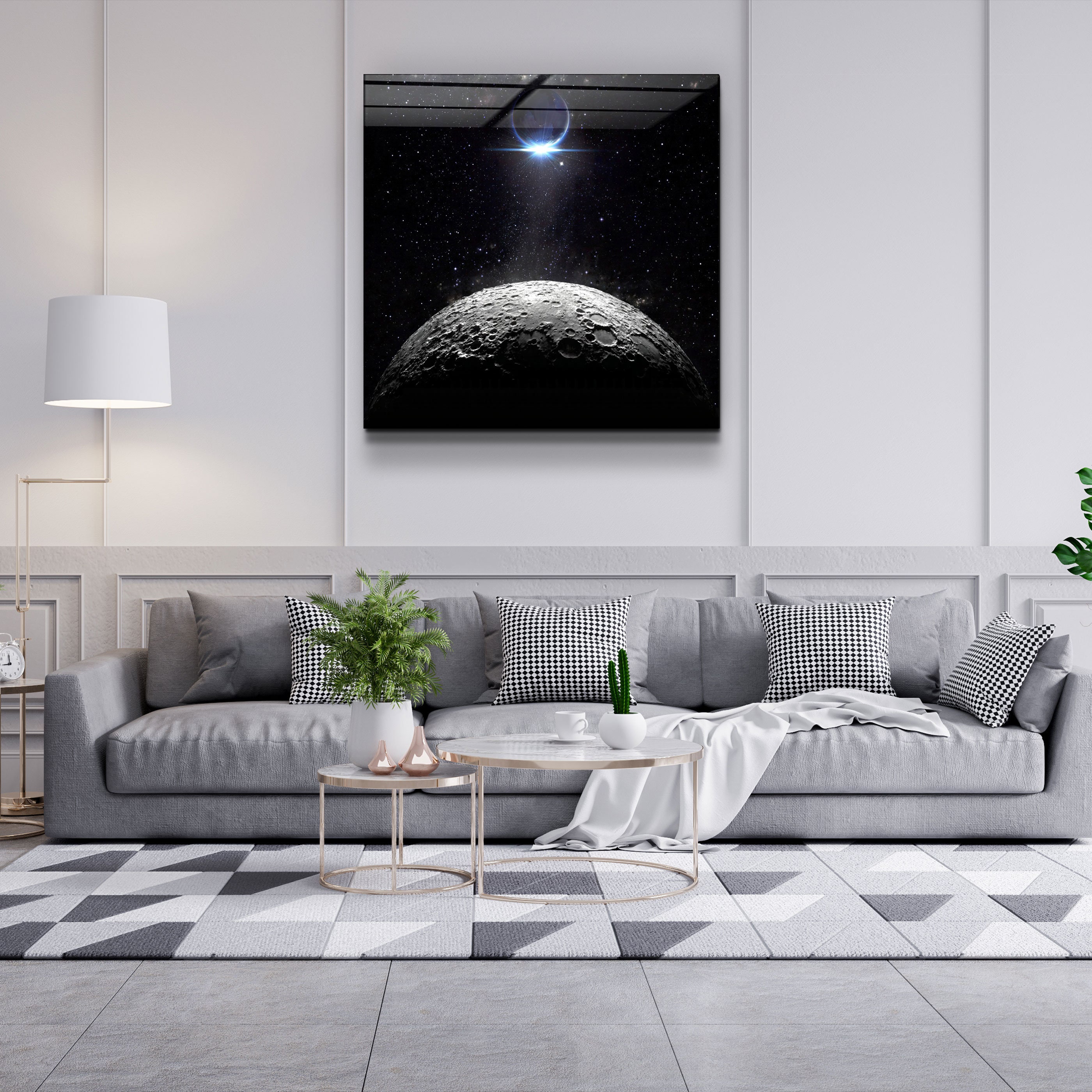 The Moon - Glass Printing Wall Arts - Space - Home Decor - Interior ...