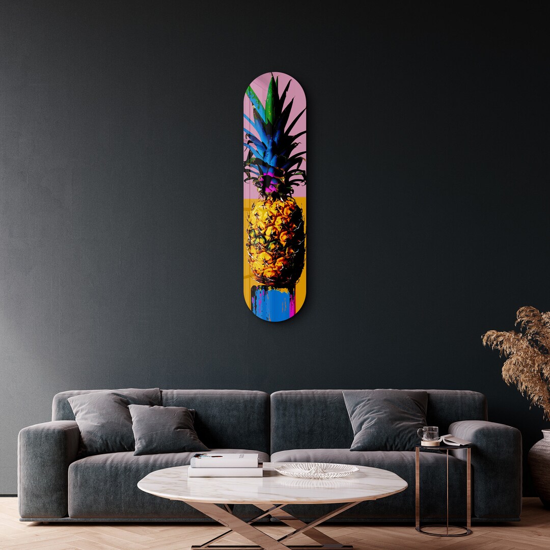 Andy-warhol-style-ananas-colors-glass-wall-art - Etsy