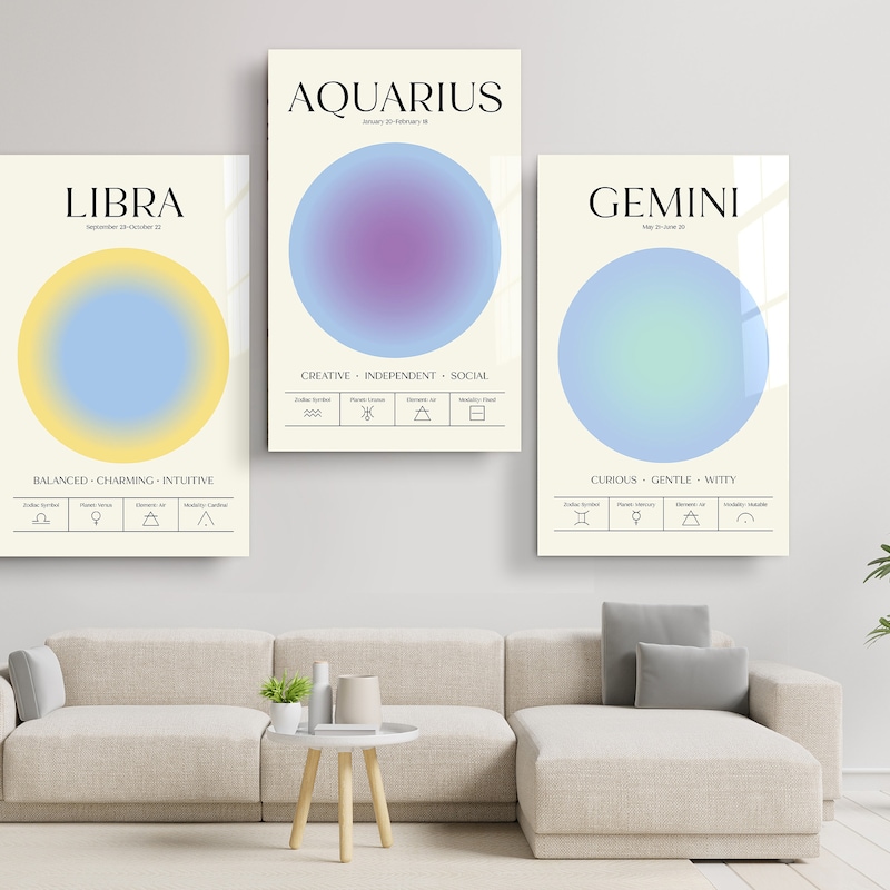 Zodiac Wall Decor - Etsy