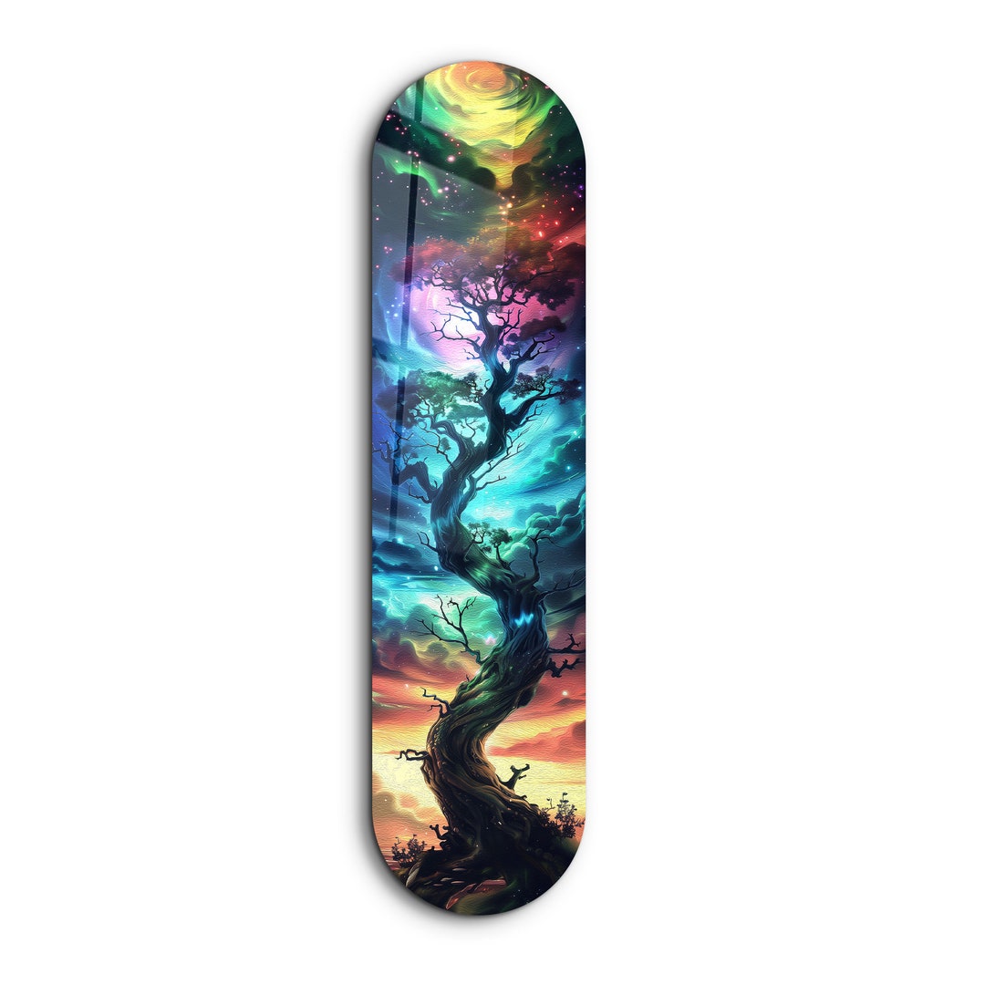 Tree of Life Skateboard Tempered Glass Wall Art - Etsy