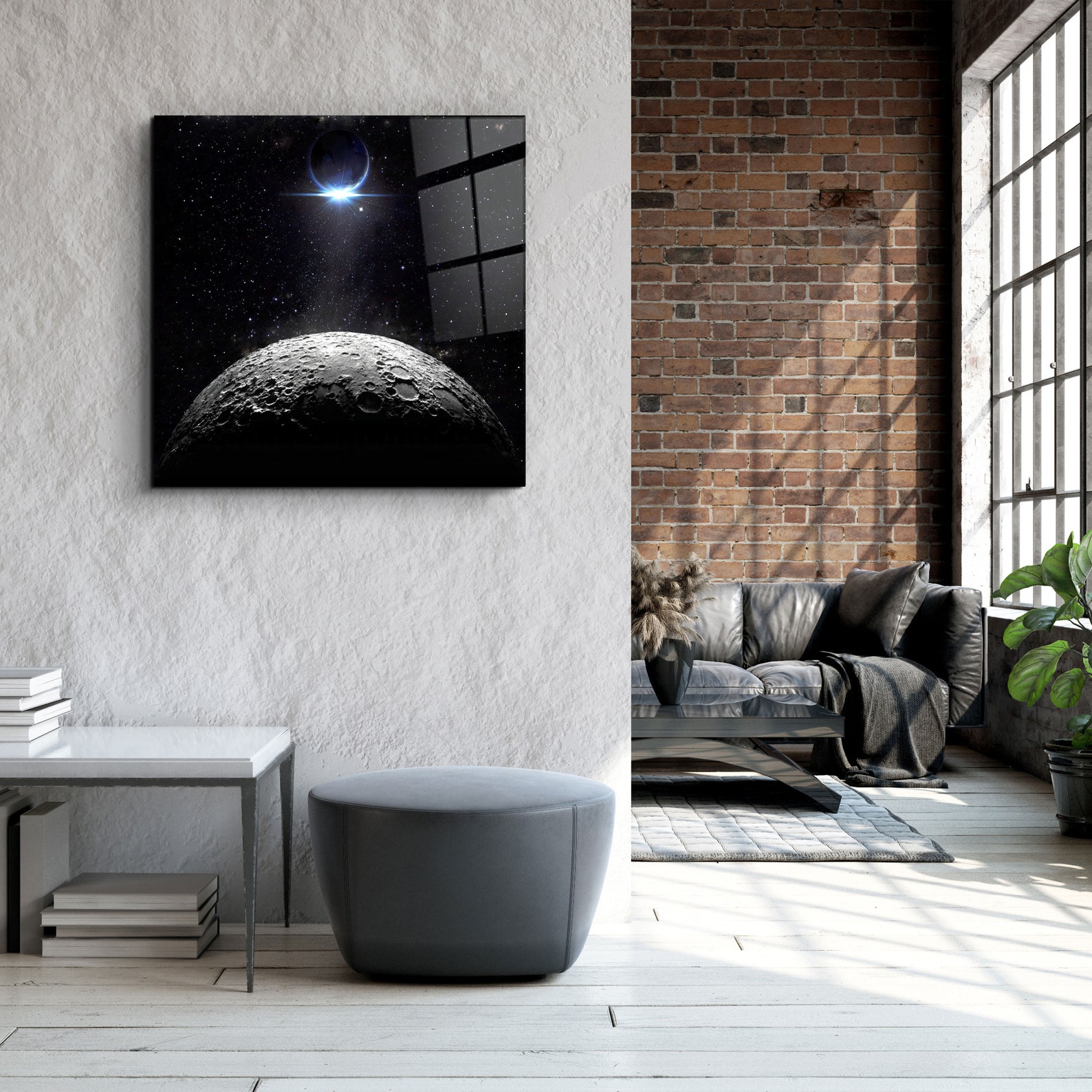 The Moon - Glass Printing Wall Arts - Space - Home Decor - Interior ...