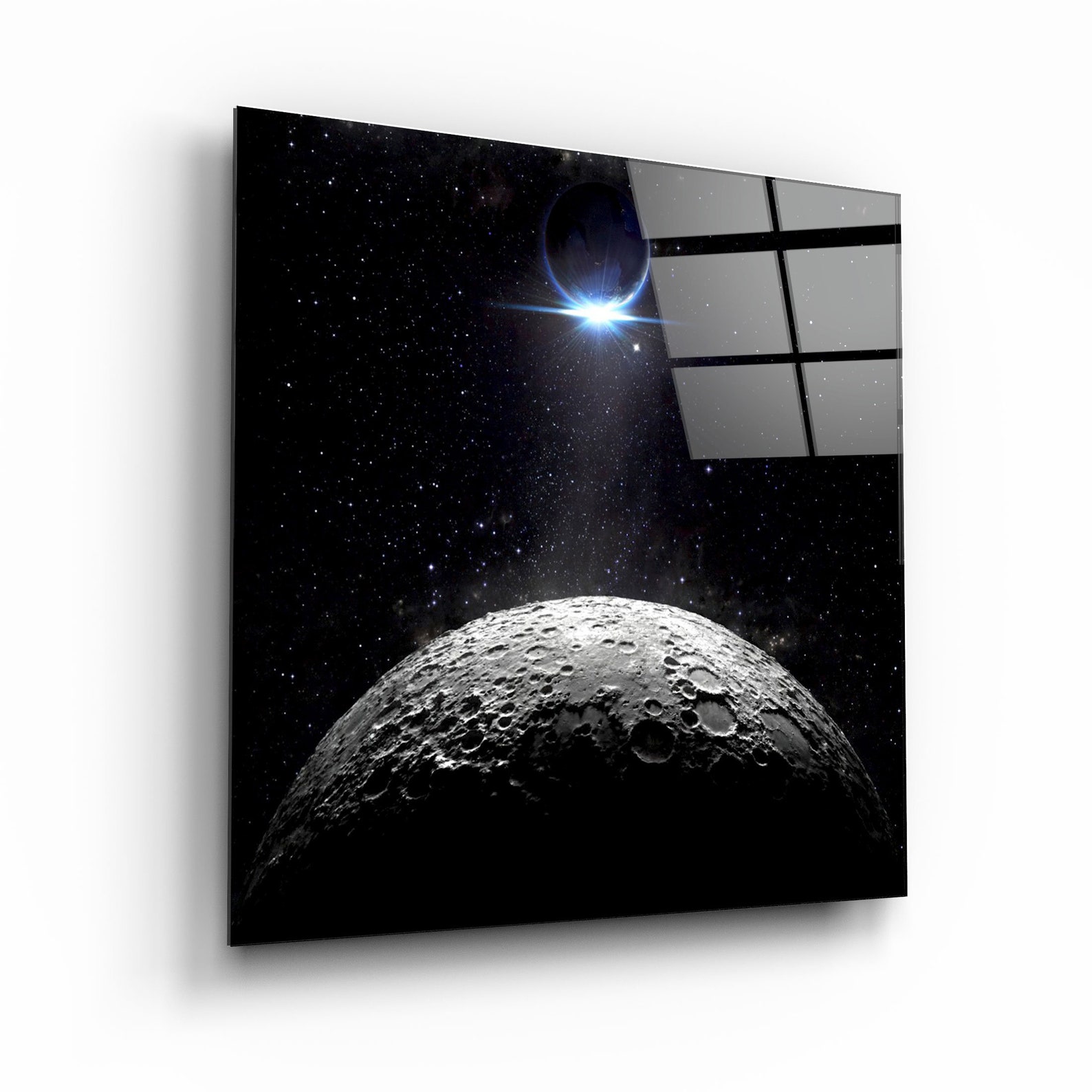 The Moon - Glass Printing Wall Arts - Space - Home Decor - Interior ...