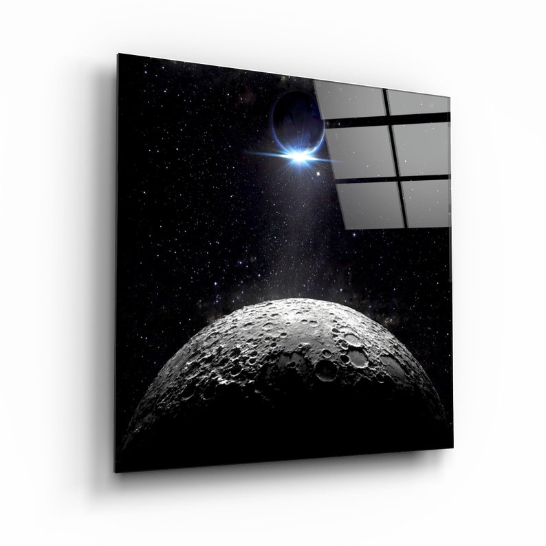 The Moon - Glass Printing Wall Arts - Space - Home Decor - Interior ...