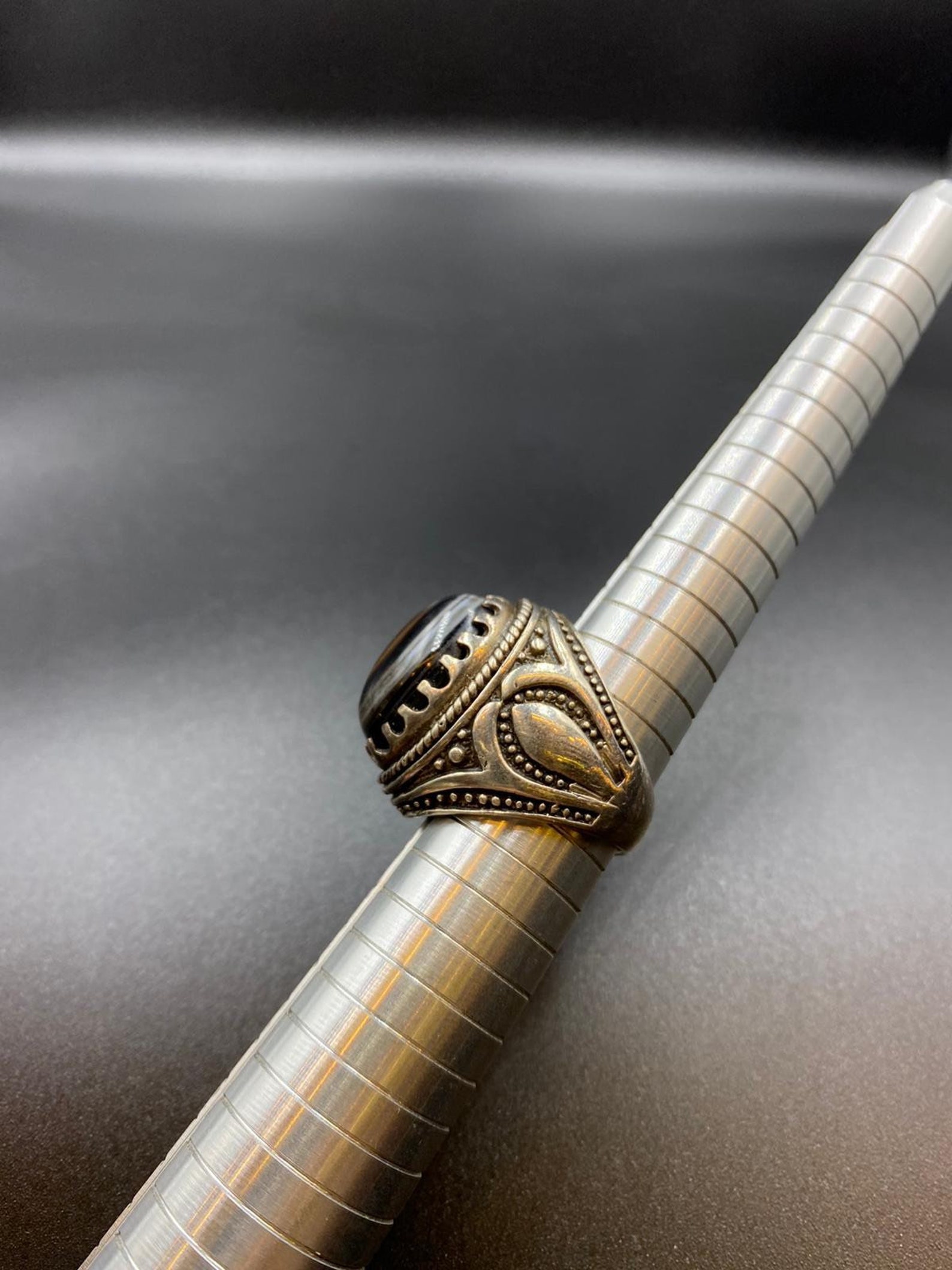 Ethnic Afghani One Eye Dzi Bead Silver Ring Natural Agate Bead - Etsy