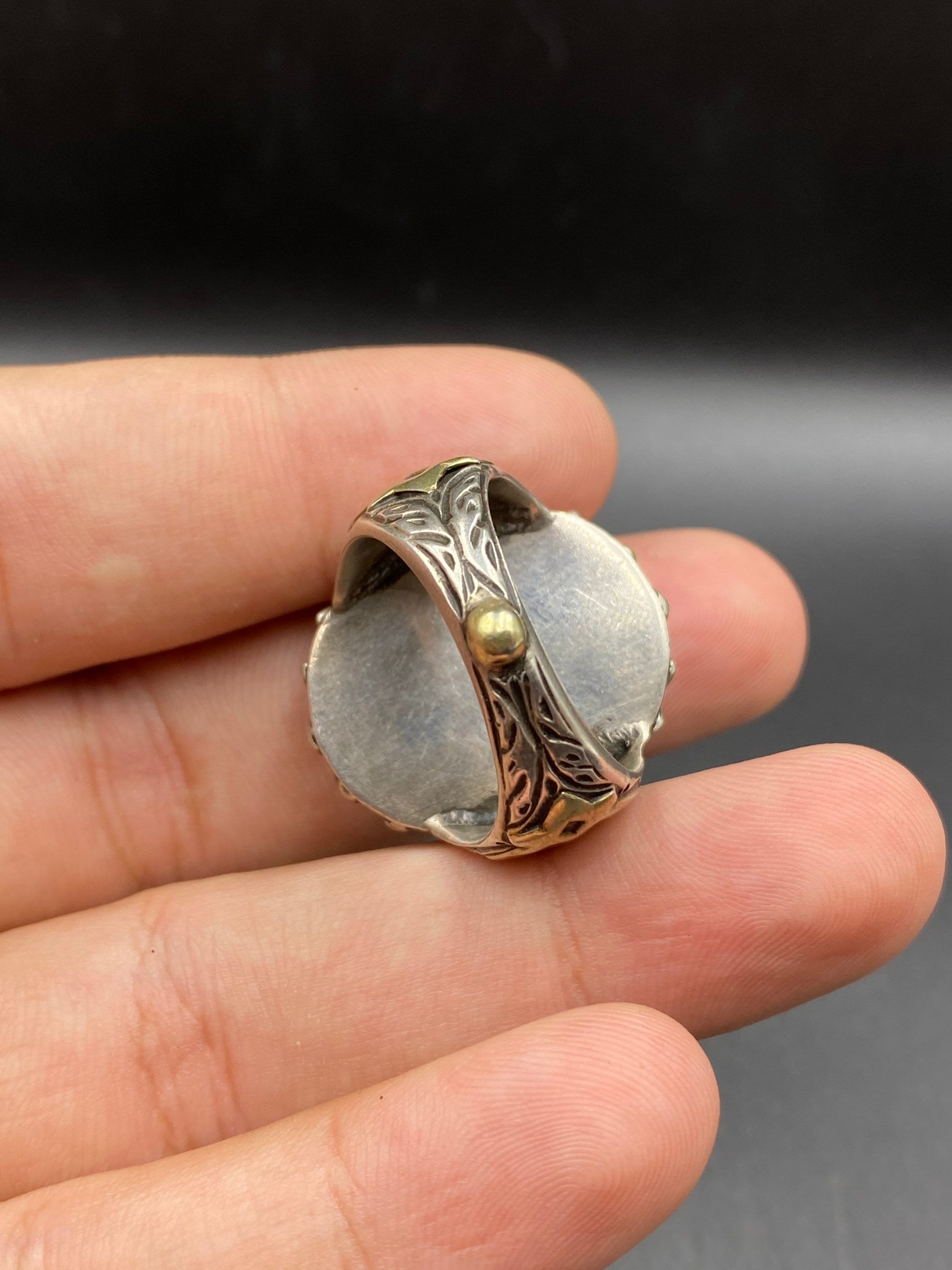 Beautiful Old Roman Silver Ring With Carved Roman Emperor On | Etsy