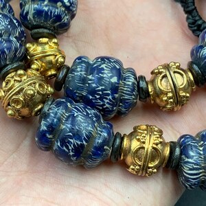 RARE!!!! Old Blue Phoenician Beads/roman Glass Beads Necklace Ancient ...