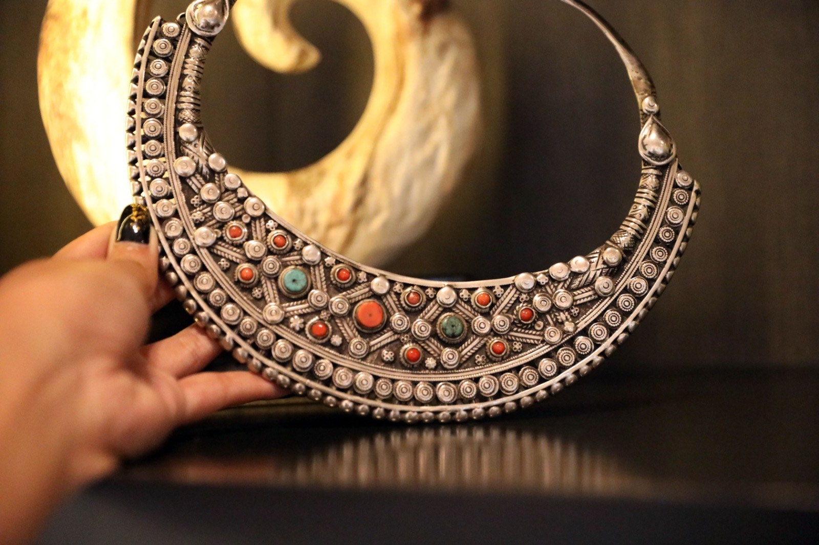 Old Vintage Sindhi Silver Choker With Multiple Natural | Etsy