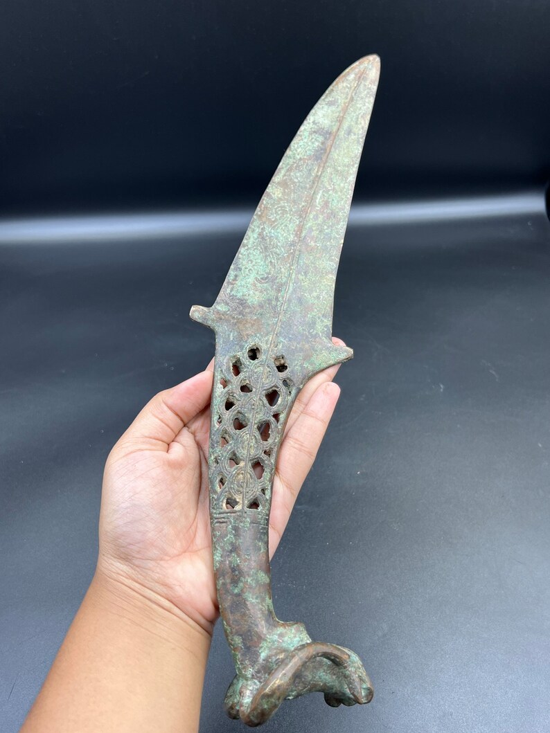 Old Chinese Museum Quality Beautiful Bronze Knife Decoration - Etsy