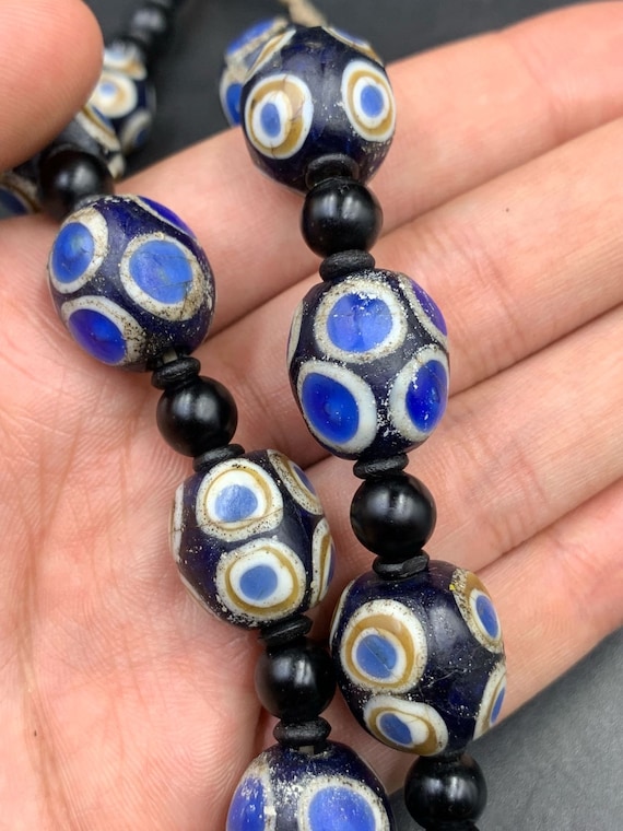 RARE!!!! Old Blue Phoenician Beads/Roman Glass Beads … - Gem