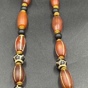 Rare Unique !!! Very Old Ancient Pyu Carnelian Agate Bead With Tibetan ...