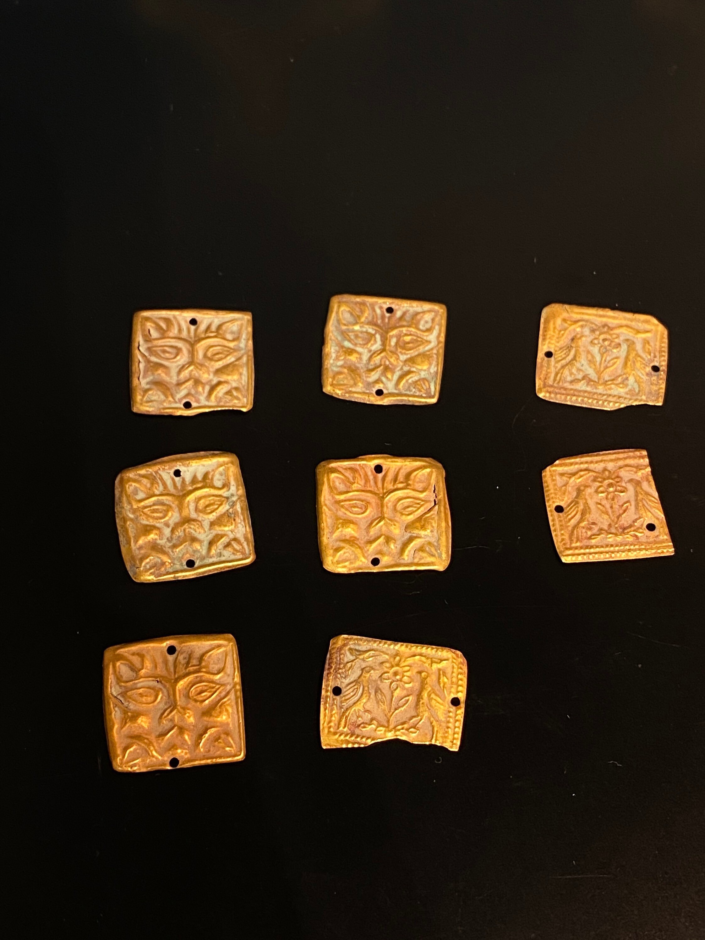 Rare Genuine Ancient Bactrian 18K Gold Square Dragon Face | Etsy