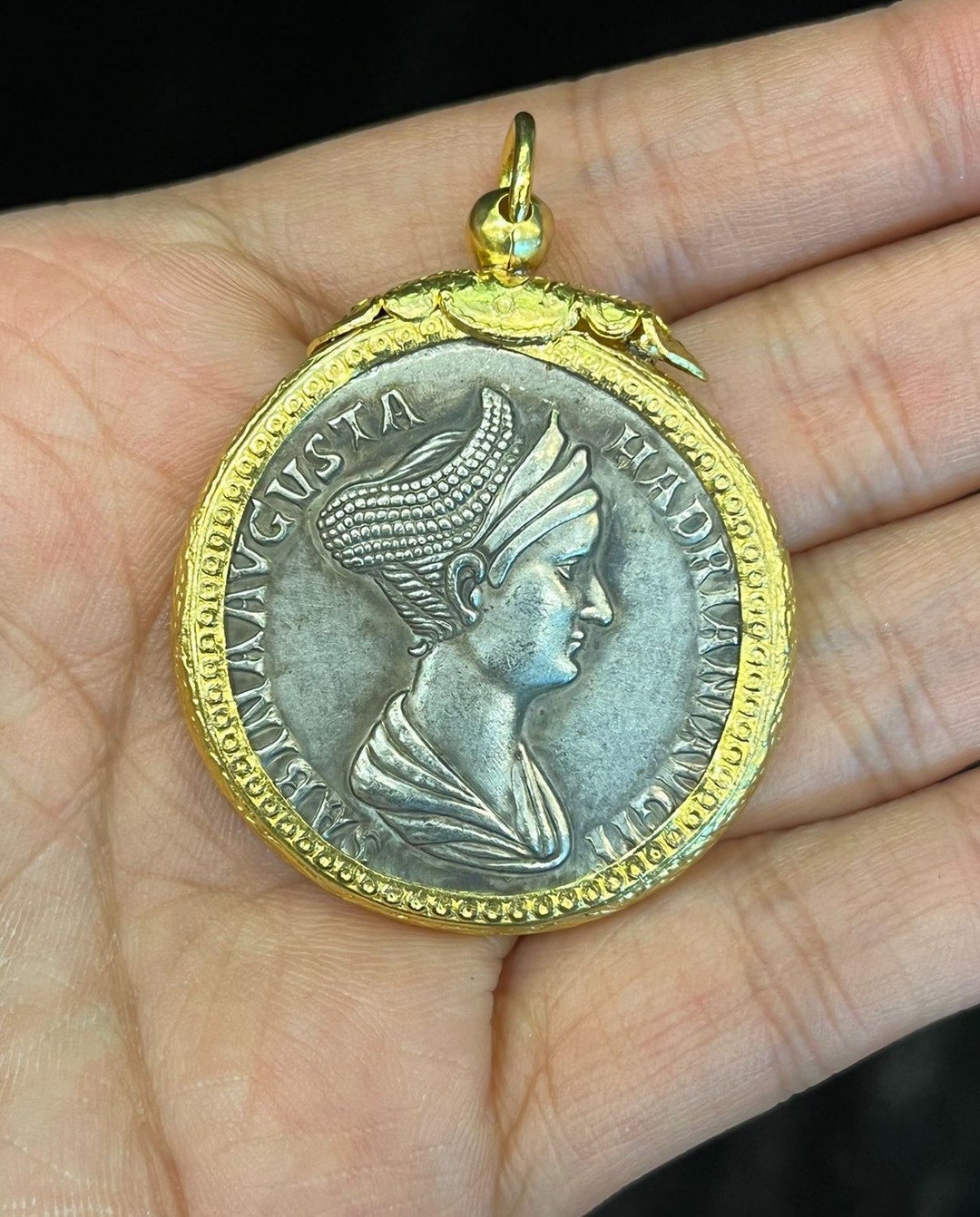 3rd 4th Century BC Roman Crown Queen Unique Coin Gold Plated Cover ...