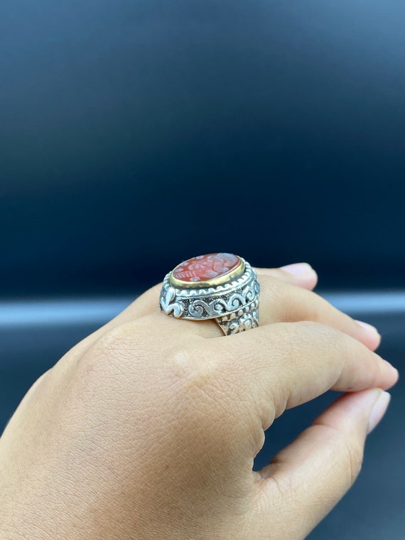 Very Unique Old Carved Roman Face On Carnelian Stone … - Gem