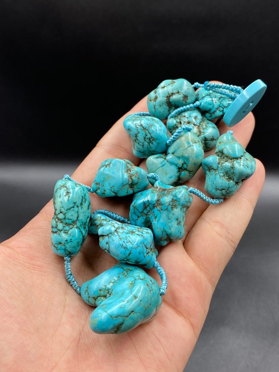 Rare Old Ancient Tibetan Blue Color Turquoise Beads N… - Gem