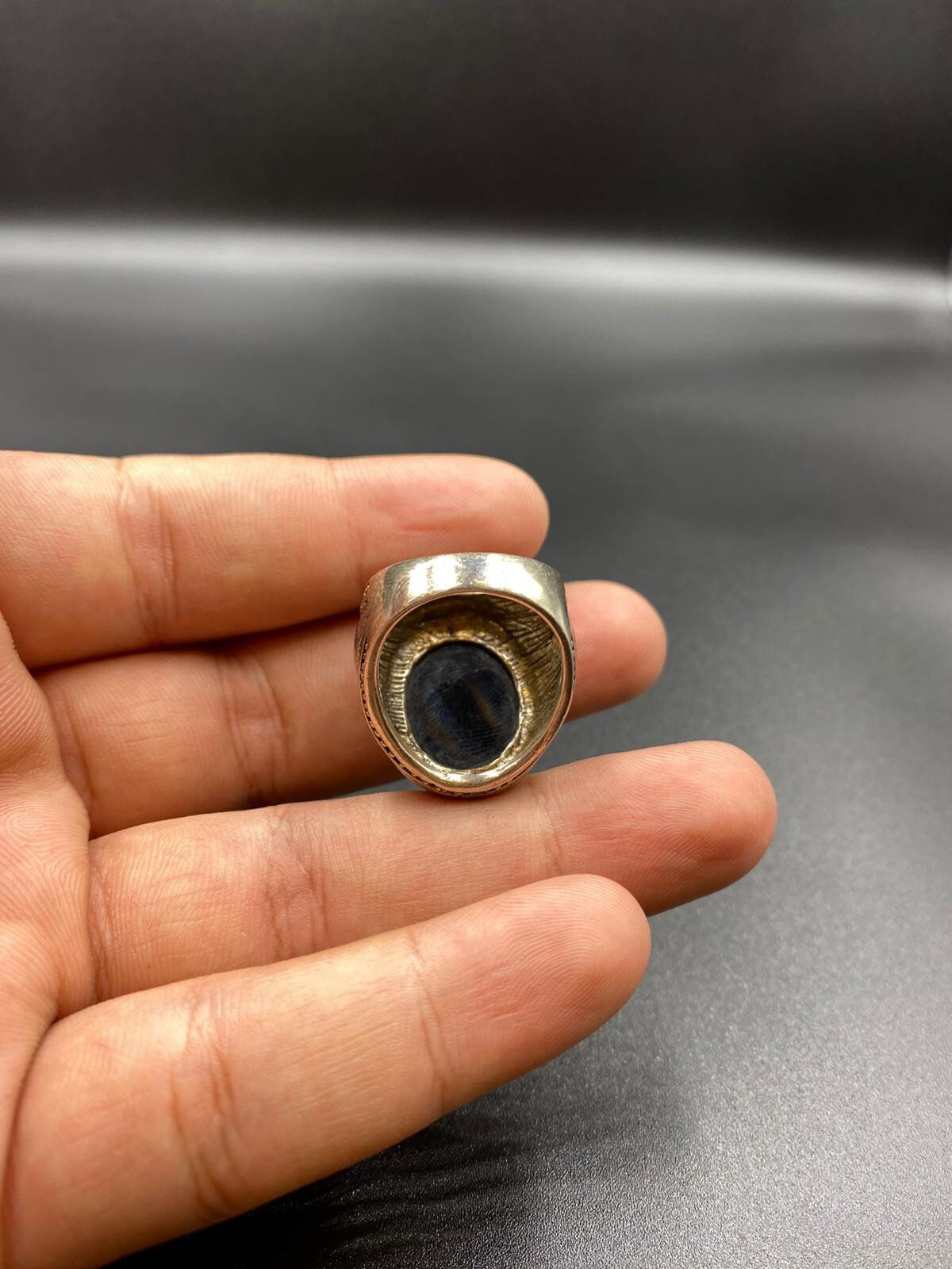 Ethnic Afghani One Eye Dzi Bead Silver Ring Natural Agate Bead - Etsy