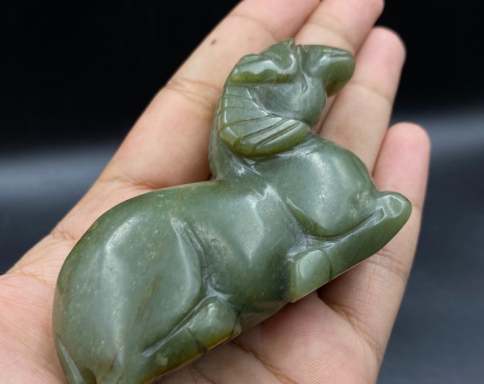 Rare Old Antique Jade Stone Unique Animal Carved Bead Pendent 3 Piece ...