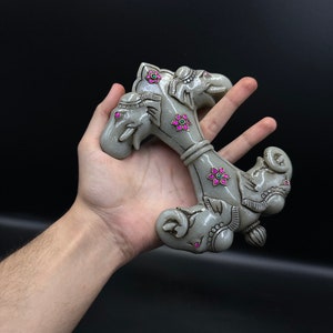 Amazing Mughal Jade Knife Sword Handle With Elephant Heads Kings ...