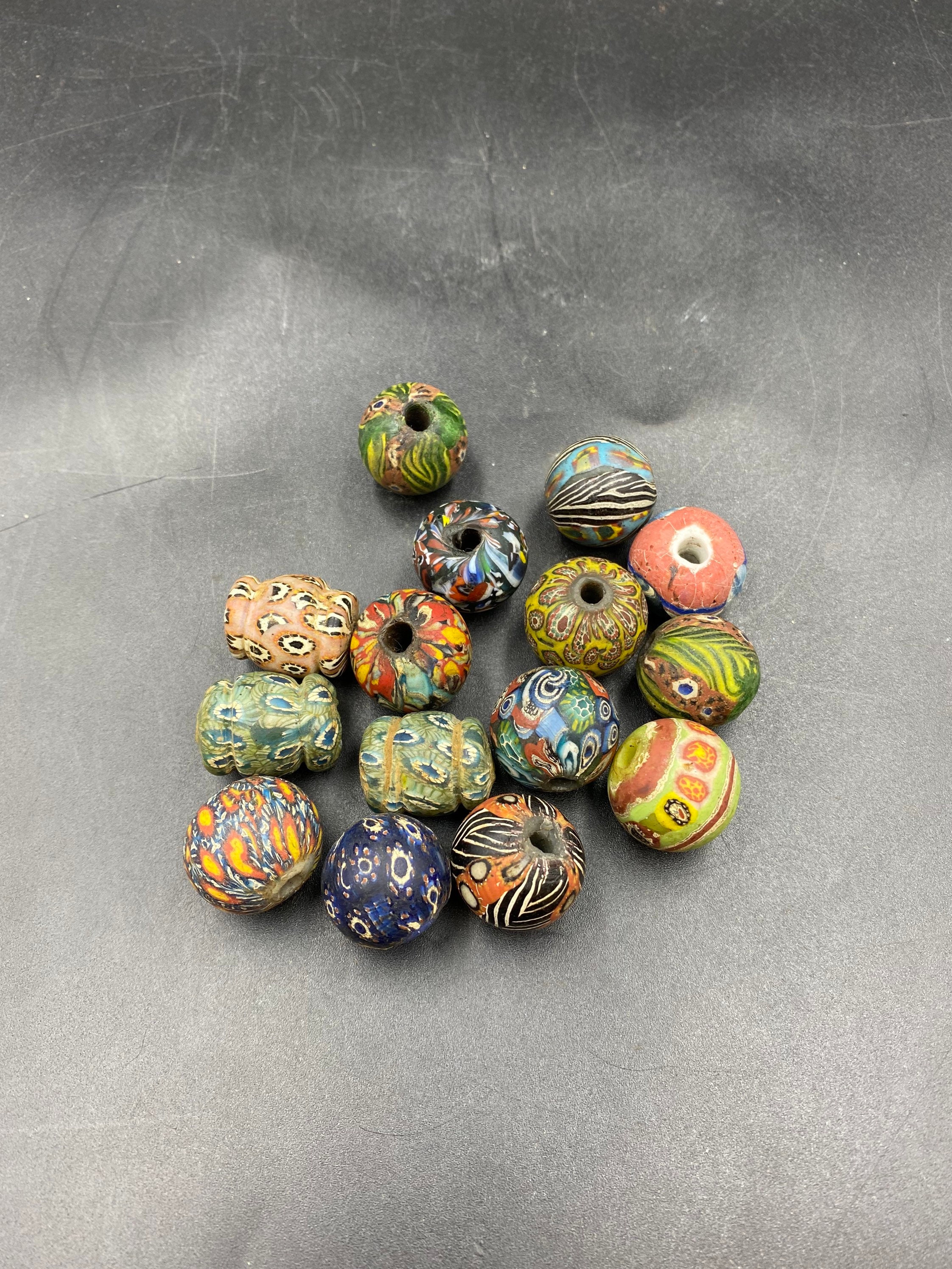 Unique Mixed Colour Old Mosaic Gabri Glass Bead Vintage 15 Pcs - Etsy