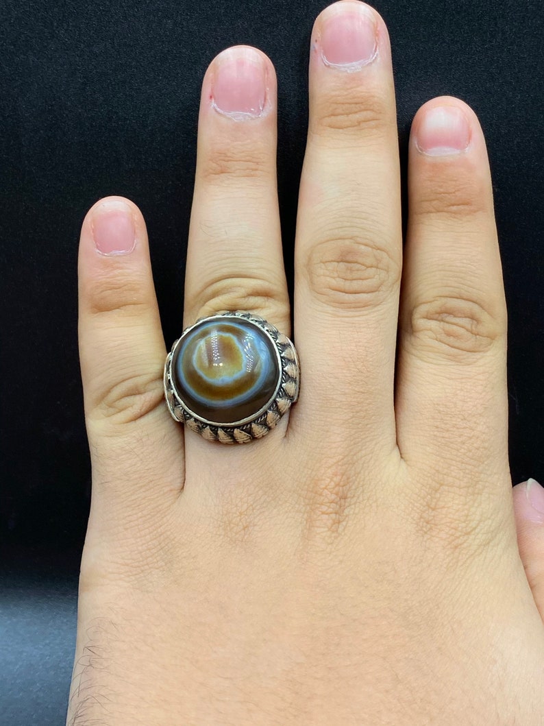 Wonderful Afghani Silver Ring With Beautiful Suleimani Aqeeq - Etsy