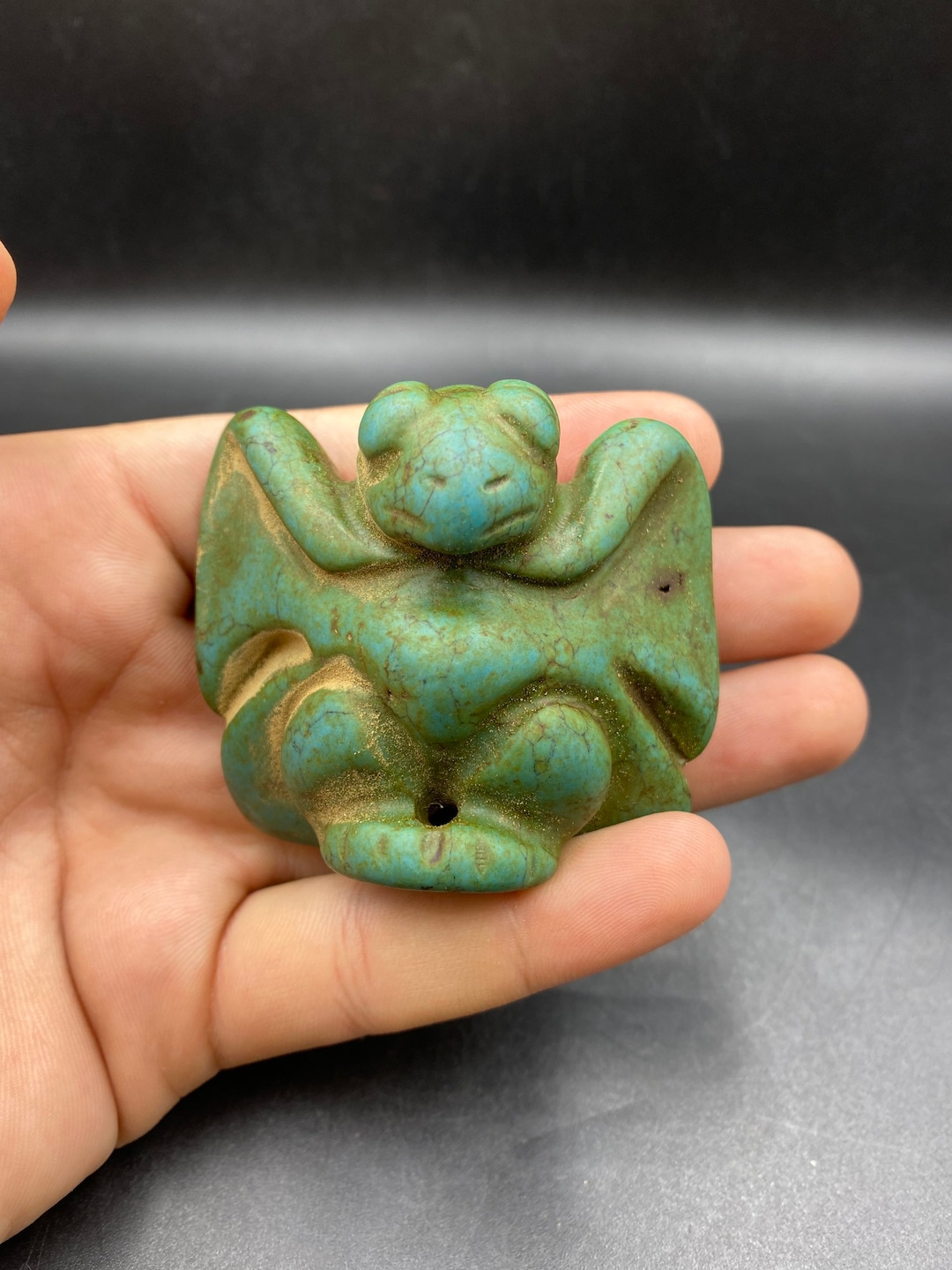 Very Beautiful Chinese Bat Symbol in Turquoise Pendant Bead Xianfeng ...