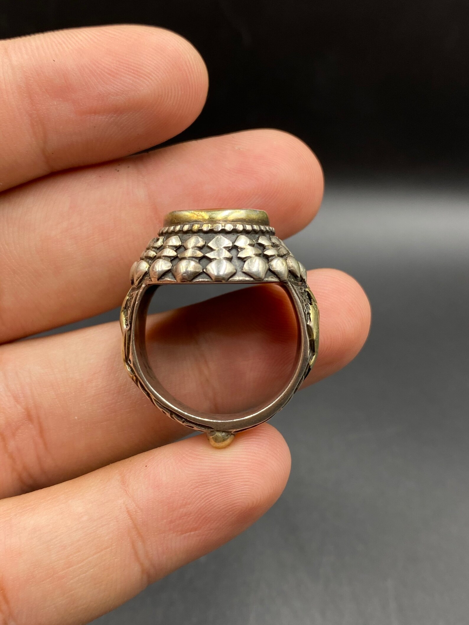 Beautiful Old Roman Silver Ring With Carved Roman Emperor On | Etsy