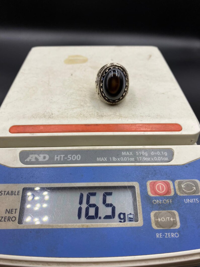 Ethnic Afghani One Eye Dzi Bead Silver Ring Natural Agate Bead - Etsy