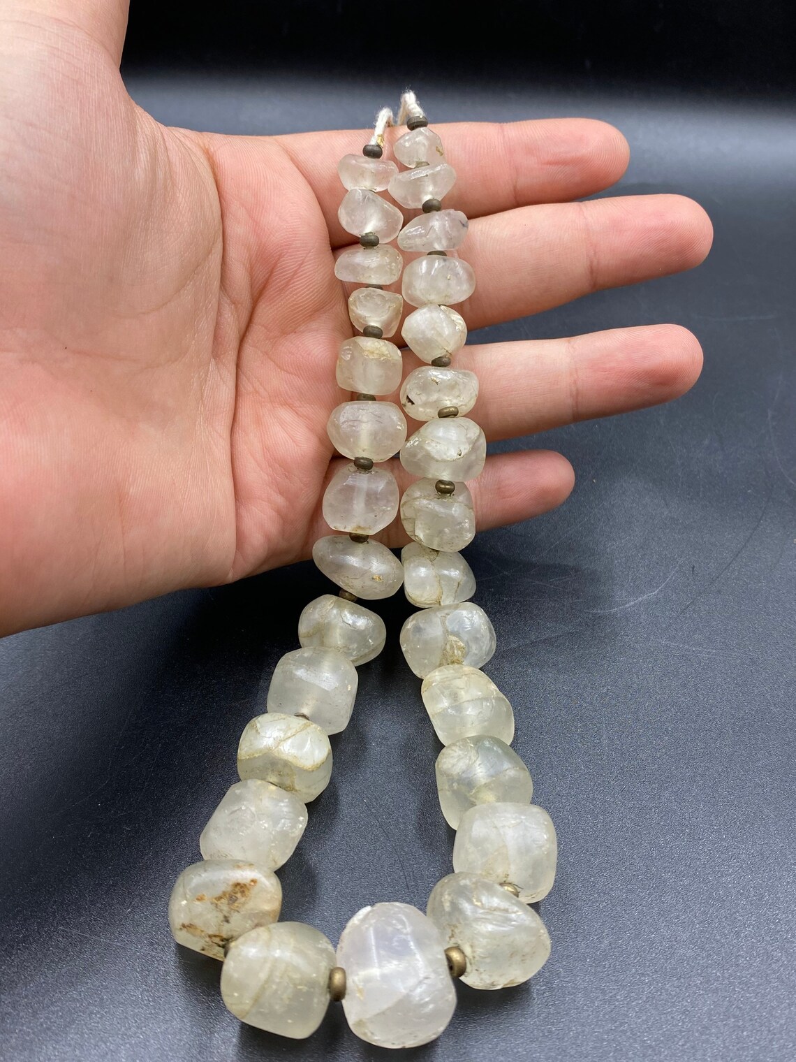 Ancient Rock Crystal Beads RARE Irregular Shape Natural Rock - Etsy Norway