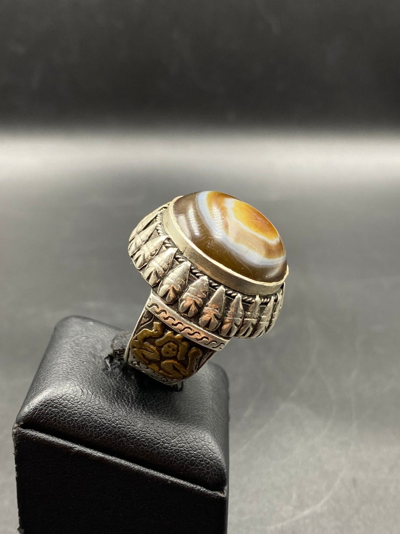 Wonderful Afghani Silver Ring With Beautiful Suleimani Aqeeq - Etsy