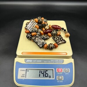 Authentic Antique Pyu Pumtek Wood Beads Necklace Top Quality Burmese Pyu Old Ancient Beads Bambo ...