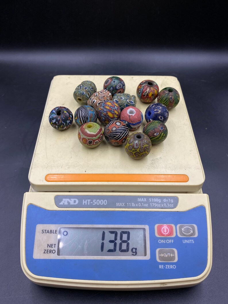 Unique Mixed Colour Old Mosaic Gabri Glass Bead Vintage 15 Pcs - Etsy