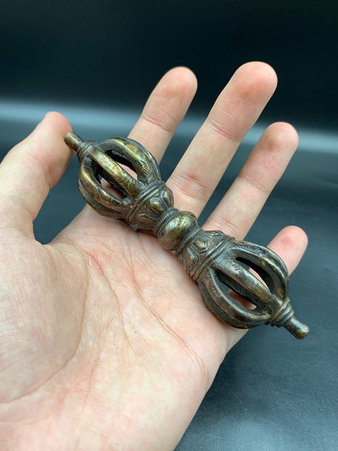 Antique Traditional Brass Buddhism Dorje Ritual Rare Thunderbolt ...