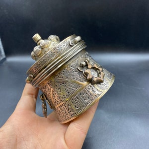 Wonderful Ancient Islamic Silver With Gold Gilded and Islamic Writing ...