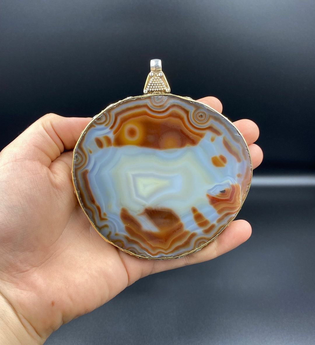 Most Rare Old Agate Stone With Animal Figurine on the Stone Naturally ...