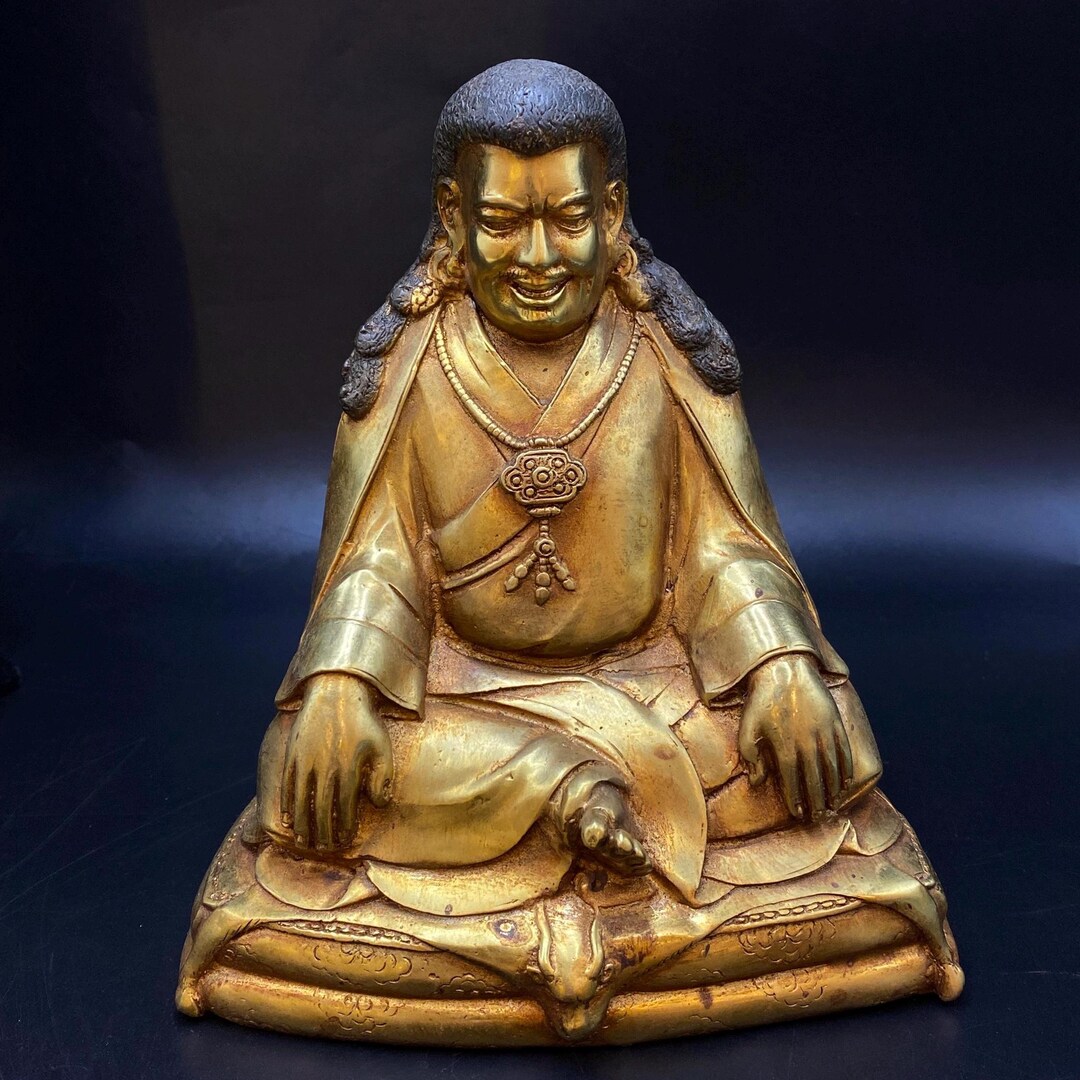 Mongolian Bronze Statue Chinese Antique Handmade Exquisite Rare Pure ...