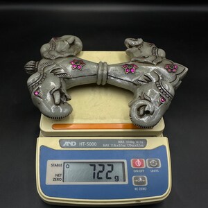 Amazing Mughal Jade Knife Sword Handle With Elephant Heads Kings ...