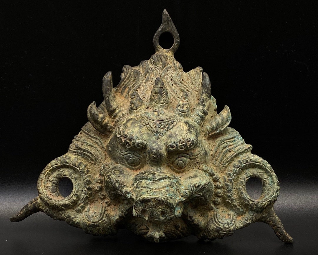 Antique Chinese Bronze Pig Beast Wall Hanging, Art Deco Decor - Etsy