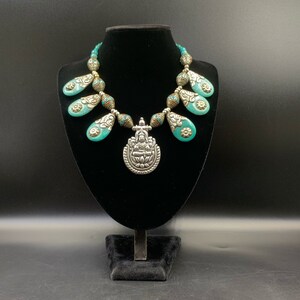 Amazing Tibetan Tara Pendent Symbol Pendent Turquoisel Stone and ...